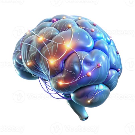 Dramatic Rustic A Holographic Projection Of A Human Brain Neural Pathways Firing In A Complex