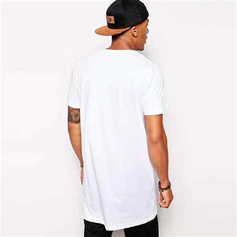 T Shirt Long Pour Homme En Coton Tee Shirt Long