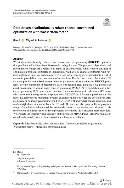 Data Driven Distributionally Robust Chance Constrained Optimization With Wasserstein Metric