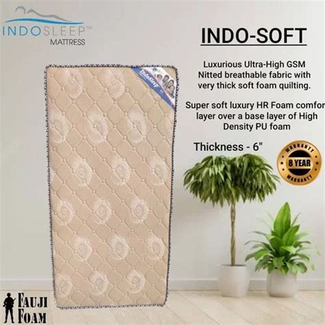Thickness 7 Inches Size Single Indo Soft Hr Foam Mattress At ₹ 11000