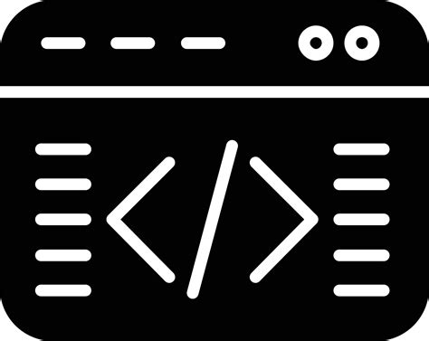 Coding Glyph Icon Vector Art At Vecteezy