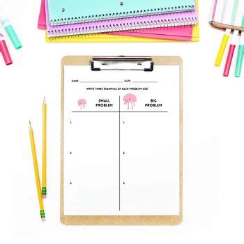 Size Of The Problem Sorting Activity By Wildly Sarcastic Social Worker