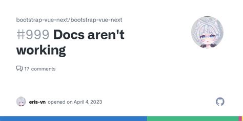 Docs Arent Working · Issue 999 · Bootstrap Vue Nextbootstrap Vue