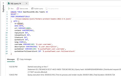 Query And Ingest Jsonl Files In Data Warehouse And Sql Analytics