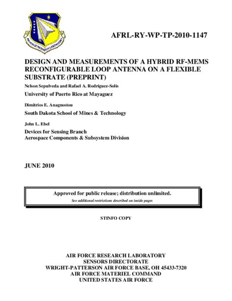 Pdf Design And Measurements Of A Hybrid Rf Mems Reconfigurable Loop