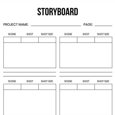 Storyboard Artists Tool Digital And Printable Sheet Etsy Canada En