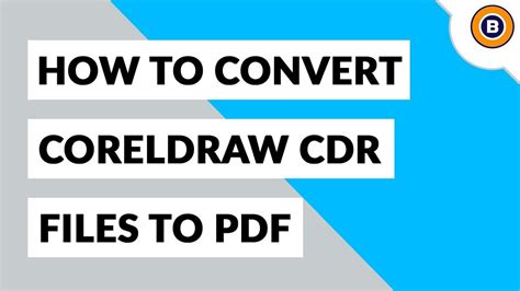 How To Convert CorelDRAW CDR To PDF Format YouTube