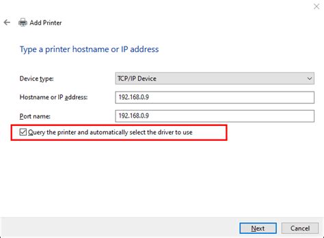 how to install a printer by ip address