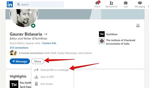 So finden und teilen Sie Ihren LinkedIn Profillink auf Mobilgeräten und