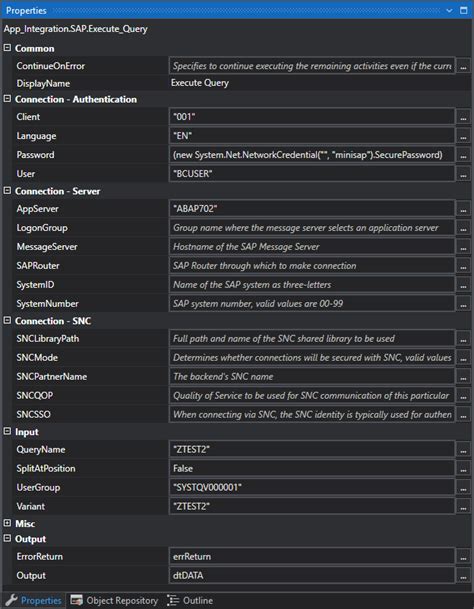 how to execute sap query and get its result in uipath tutorials