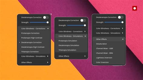 Colorblind Filters GNOME Extension To Help Colorblind Users