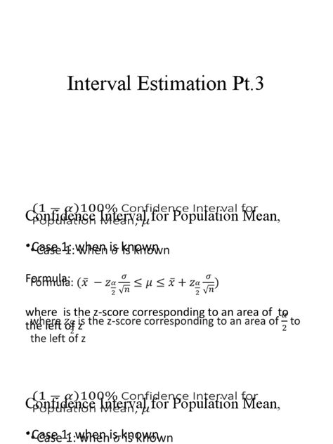 Lecture7 Interval Estimation Pt 3 Pdf Confidence Interval Statistical Theory