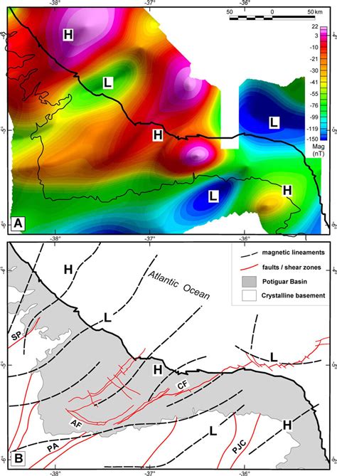 Regional Component Of The Magnetic Field Of The Potiguar Basin Area A Download Scientific