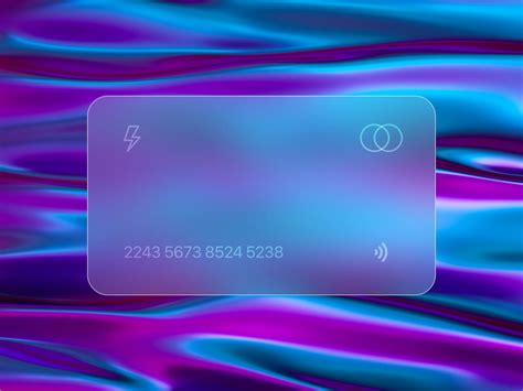 Animated Glassmorphism Credit Card Free XD Resource Adobe XD Elements