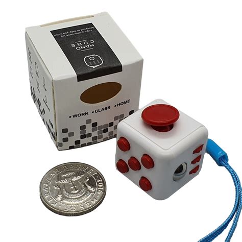Mini Fidget Cube White Red Wizzon