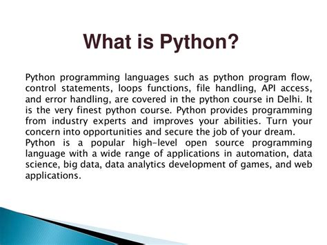 Python Course In Delhi Pptx