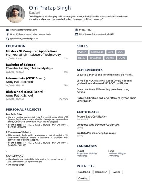 Updatedresume Pdf Html5 Computing
