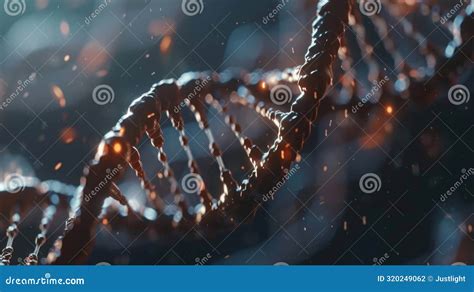 Microscopic View Of A Dna Helix Revealing The Antiparallel Orientation Of The Two Strands Stock
