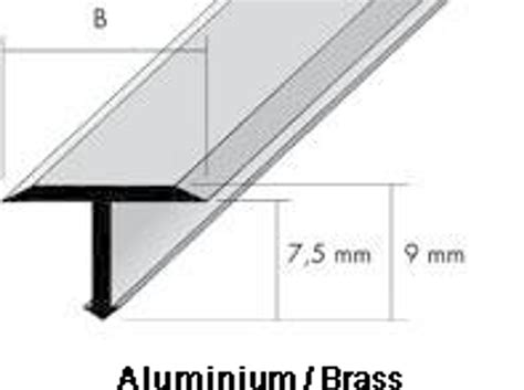 Metal T Joint Floor Transition Strip 25m Same Height Floors