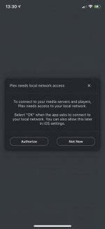IOS App System Permissions Plex Support