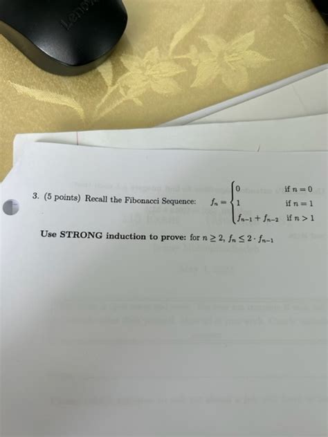 Solved Points Recall The Fibonacci Sequence Chegg