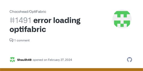 Error Loading Optifabric · Issue 1491 · Chocoheadoptifabric · Github