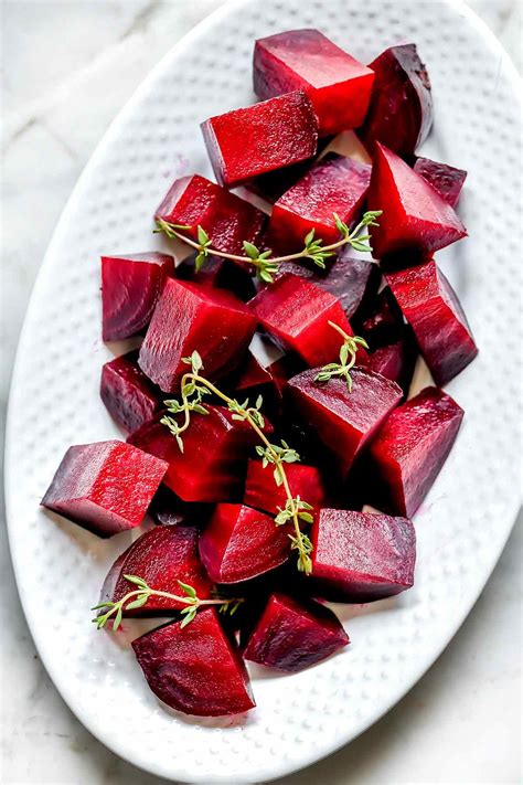 How To Make Easy Roasted Beets Recipe Plate Of Roasted Beets Easy