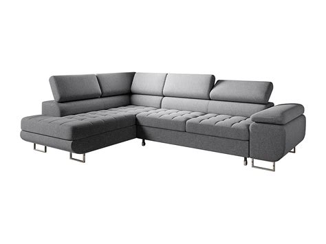 Canapé Dangle Convertible Gauche 4 Places Eden Gris Anthracite