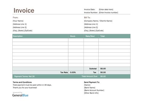 Template Invoice Excel Gratis 55 Koleksi Gambar