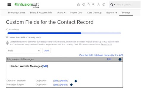 Infusionsoft Add Additional Custom Fields Damian Qualter