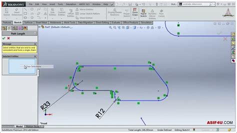 Path Length Dimension From SolidWorks 2014 - YouTube