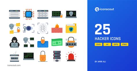 Hacker Icon Pack 25 Flat Crime And Security Icons Svg Png Ico Available