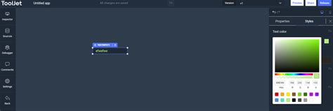 Add Text Color Style In Text Input Widget · Issue 4183 · Tooljettooljet · Github