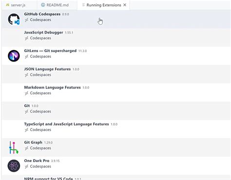 Extension Not Shown As Running In Codespace Although Its Installed