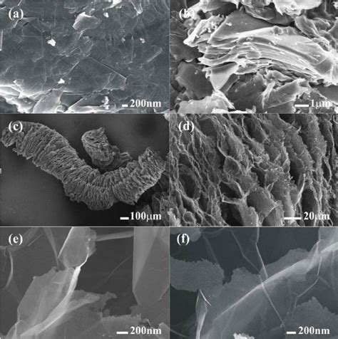 Secondary Electron Micrographs Showing The Morphology Of Graphite