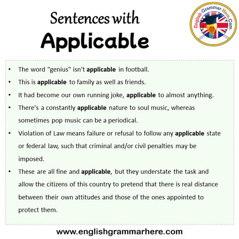 Sentences With Applicable Archives English Grammar Here