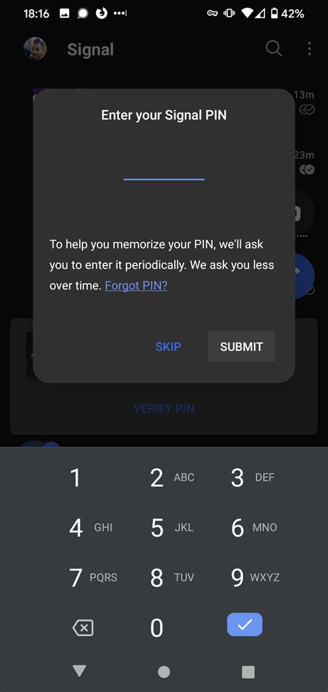 Cant Re Enter Alphanumeric Pin To Confirm It · Issue 9650 · Signalapp