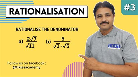 Rationalisation Solved Problem 3 In Hindi Tiklesacademy Youtube