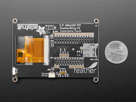 Adafruit TFT FeatherWing 3 5 480x320 Capacitive Touchscreen STEMMA