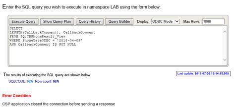 Error CSP Application Closed The Connection Before Sending A Responce