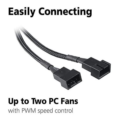 Akasa PWM Fan Splitter To Ways Pin PWM Fan Speed Control PC Case Fan Splitter Extension