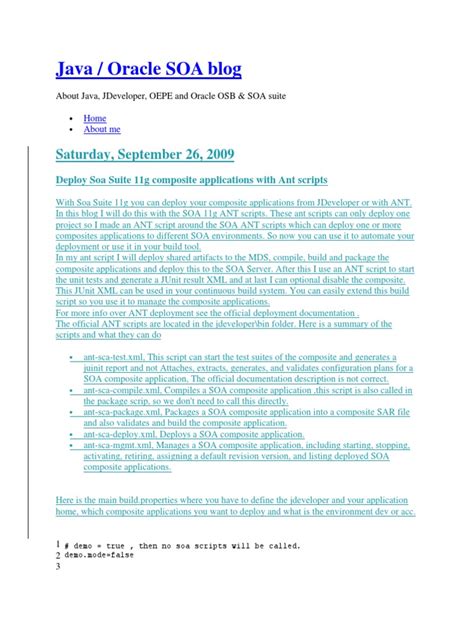 Ant Script Pdf Service Oriented Architecture Oracle Database