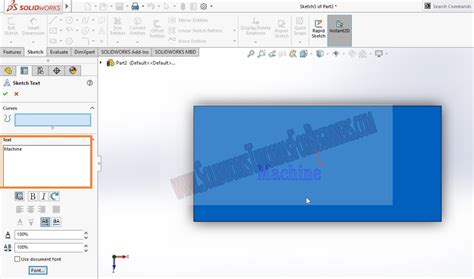 How To Use Solidworks Engrave Text On Part File Tutorial
