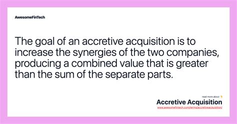 Accretive Acquisition Awesomefintech Blog