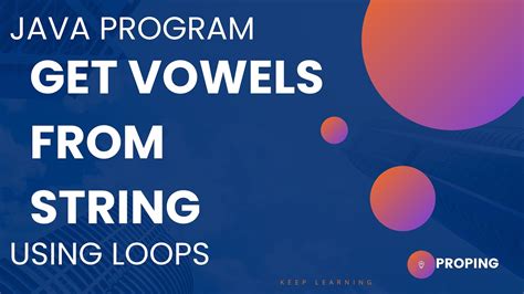 Java Program To Find Vowels In A String Youtube