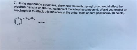 solved using resonance structures show how the methoxy