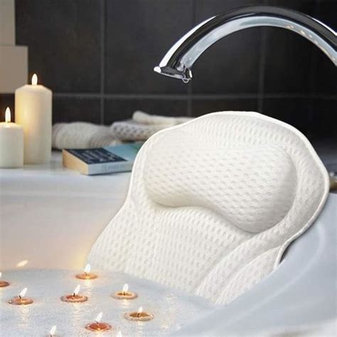 Coussin De Baignoire And Spaoreiller De Bain Avec Technologie 4d Air Mesh Et 6 Ventouses Fonction