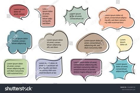 Stock vektor Big Set Text Boxes Frame Speech bez autorských poplatků Shutterstock
