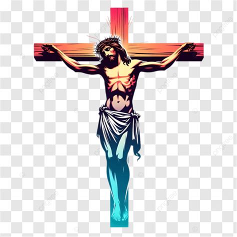 십자가에 매달려있는 예수 그리스도의 성 금요일 예술 십자가에 매달린 예수 그리스도 좋은 금요일 금요일 Png 일러스트 및