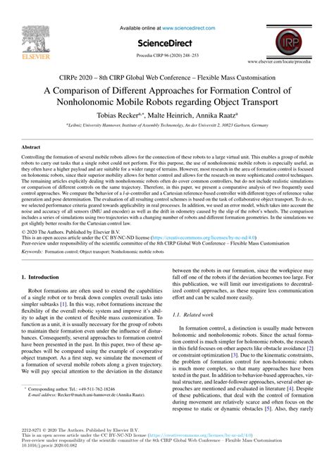 Pdf A Comparison Of Different Approaches For Formation Control Of